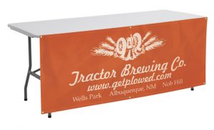 Table-front Trade Show Banner - A Good Sign