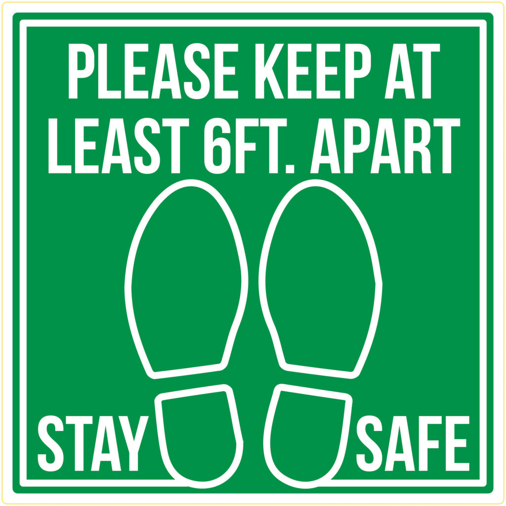 Ready Made: Floor Graphics 4 Pack Mix & Match - 6ft Apart Social ...