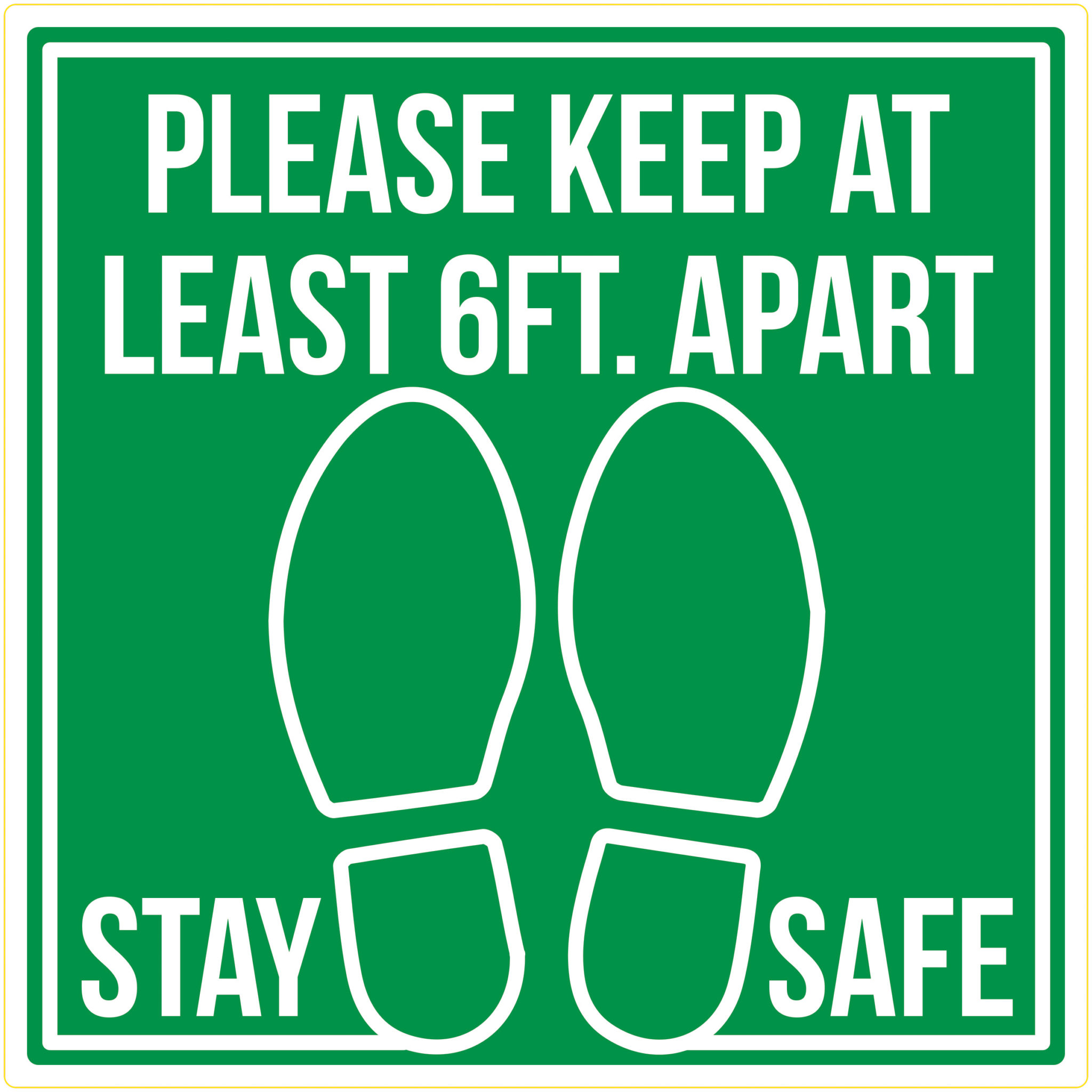 Ready Made: Floor Graphics 4 Pack Mix & Match - 6ft Apart Social ...